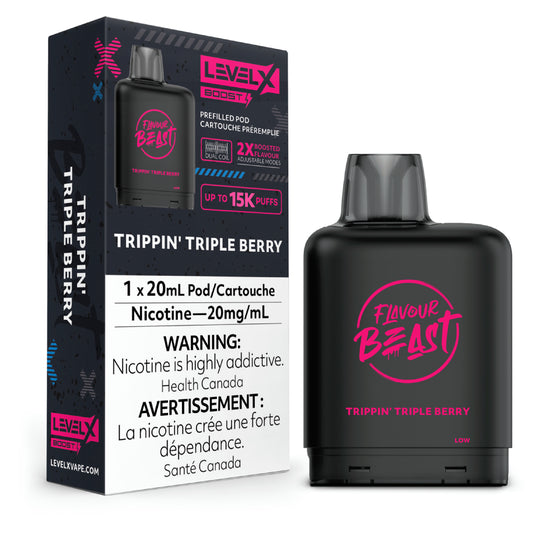 Trippin' Triple Berry by Level X Flavour Beast Boost - Closed Pod ...